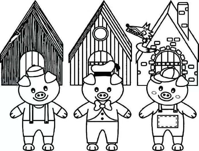 Desenhos dos Três Porquinhos em PDF pra colorir - Desenhos Imprimir Desenhos dos Três Porquinhos em PDF pra colorir - Desenhos Imprimir