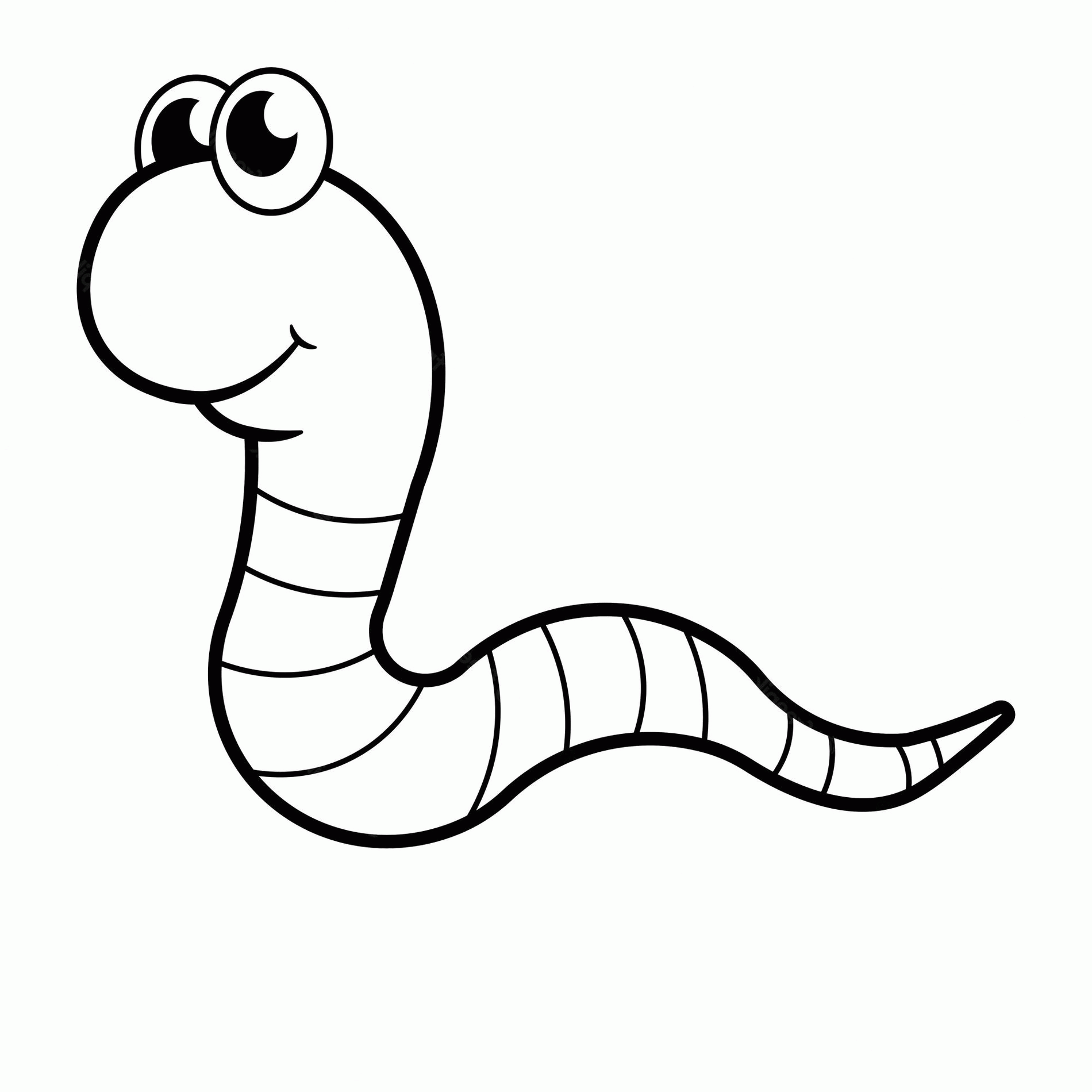 Minhocas para colorir - Desenhos Imprimir