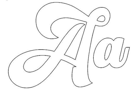 Moldes de Letras Cursivas para imprimir - Desenhos Imprimir
